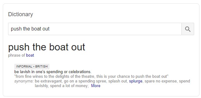 Pushing the boat out over Christmas – Glyn's English Online